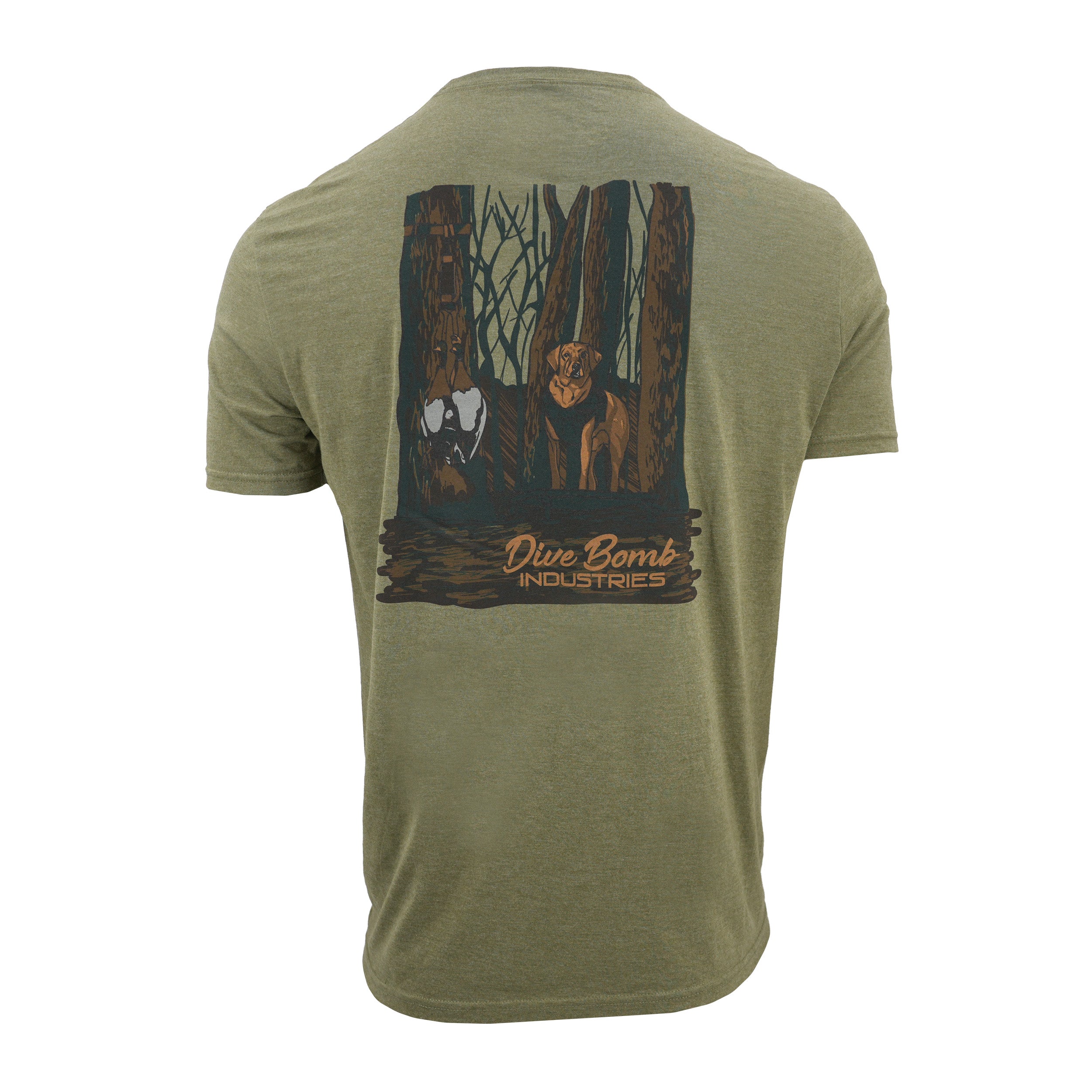 Swamp Pup Tee | Flooded Timber Duck Dog Design – Dive Bomb Industries