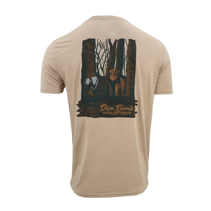 Swamp Pup Tee | Flooded Timber Duck Dog Design – Dive Bomb Industries